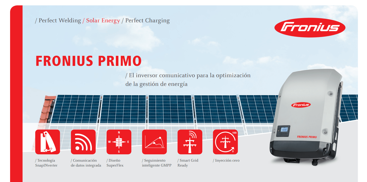 INVERSOR Fronius Primo 4kW OnGrid Monofásico en Chile