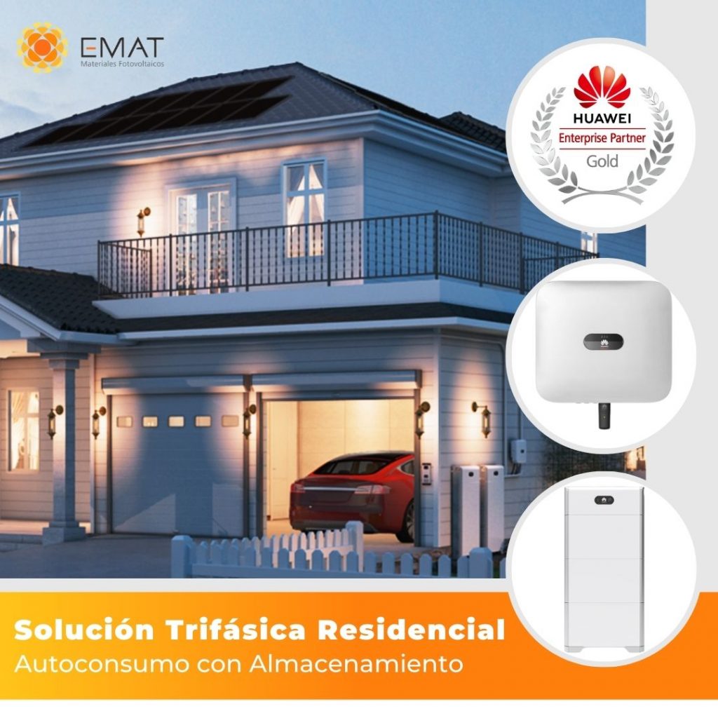 Inversor Trifásico Híbrido Huawei 10kW - EMAT Chile