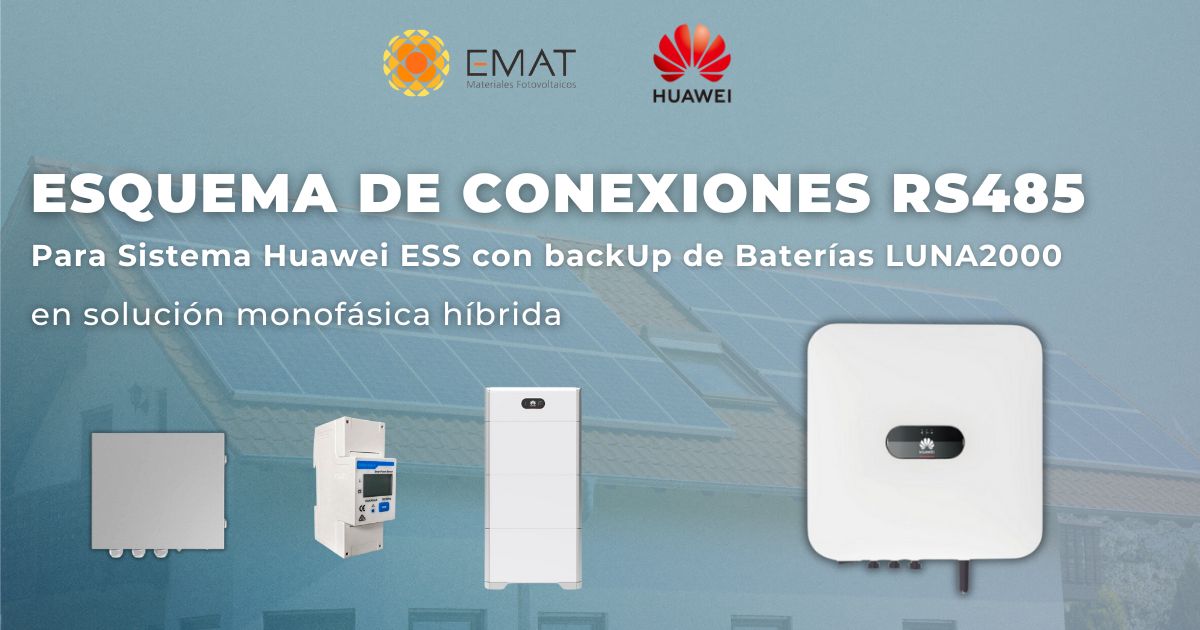 Esquema de conexiones RS485 para Sistema Huawei ESS con BackUp en ...